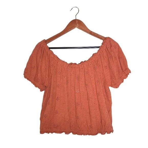 American Eagle Outfitters | Tops | American Eagle Rust Orange Floral ...